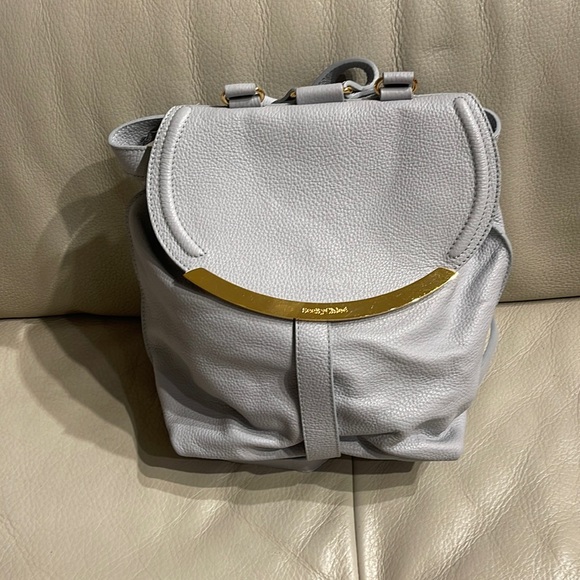 See By Chloe | Bags | See By Chloe Baby Blue Backpack With Gold ...